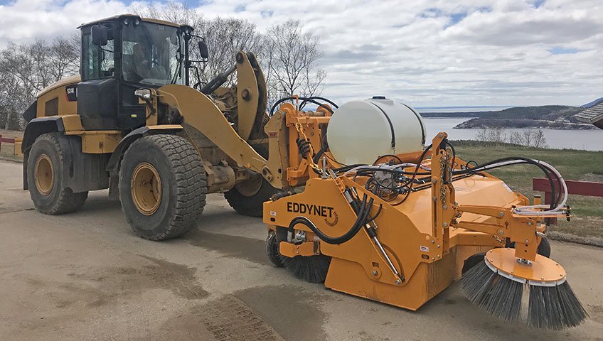 Eddynet | Hydraulic Pick-up Sweeper Loader Attachment | Colvoy Equipment