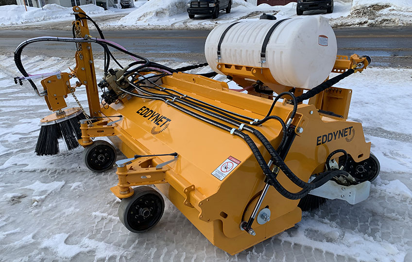 Eddynet | Hydraulic Pick-up Sweeper Loader Attachment | Colvoy Equipment